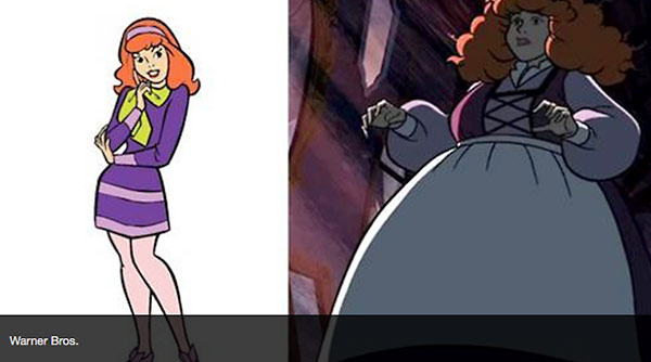 In Scooby Doo Movie Daphne going from size 2 to size 8